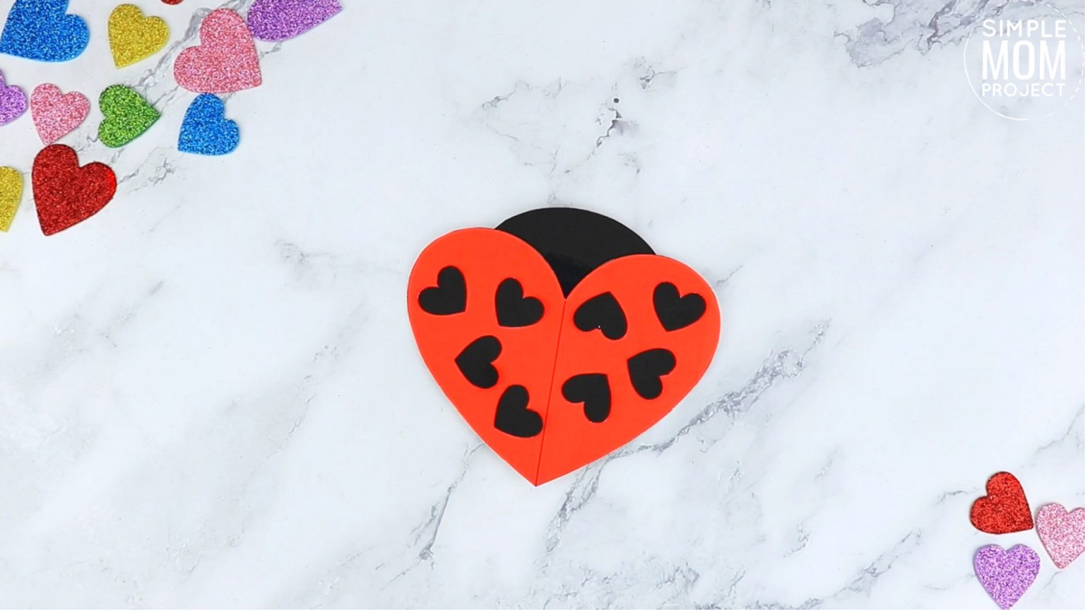 Free Printable Heart Shaped Ladybug Craft - Simple Mom Project