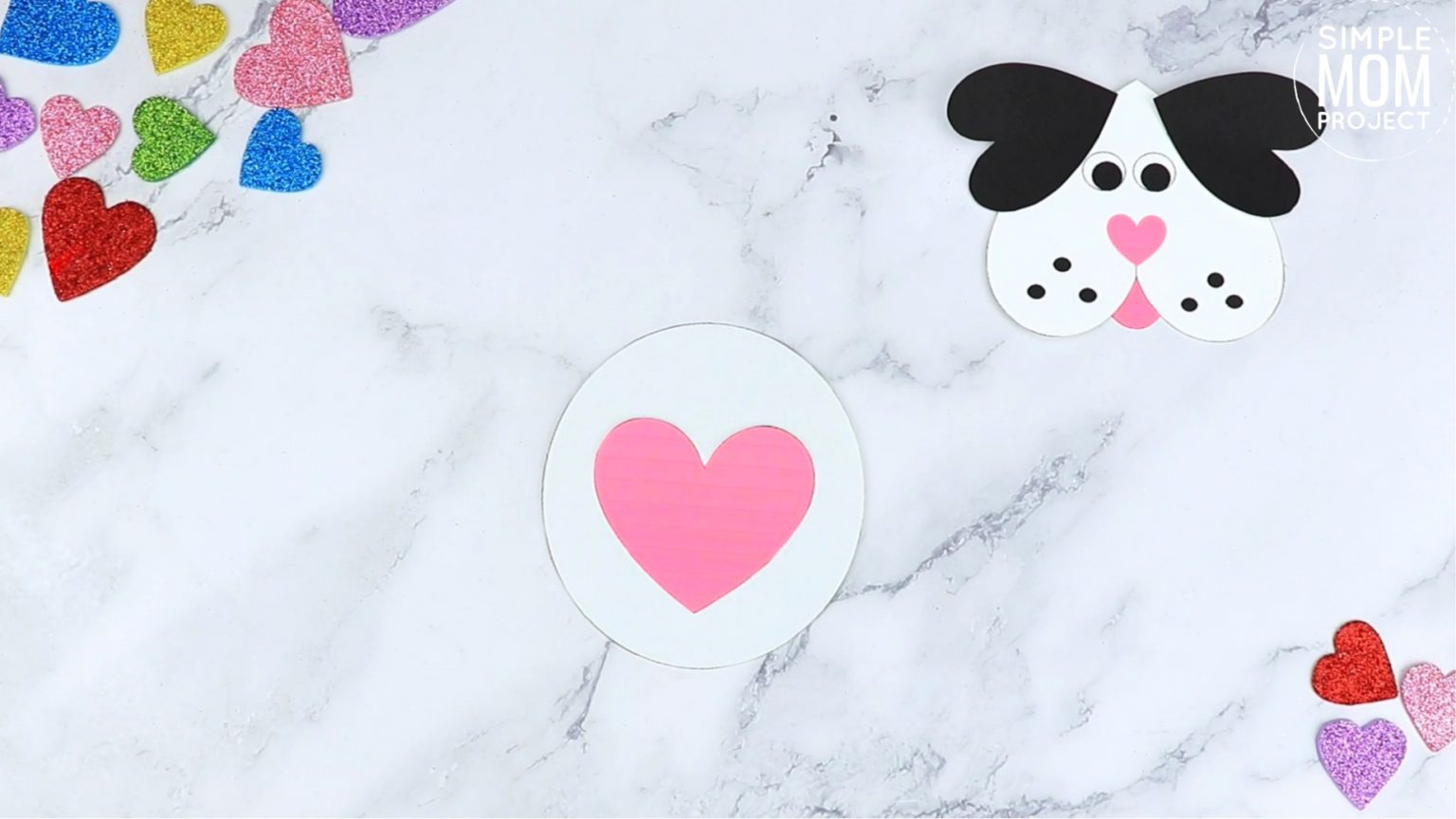 Heart Dog Cut and Paste Craft – Free Printable Template - Simple Mom ...