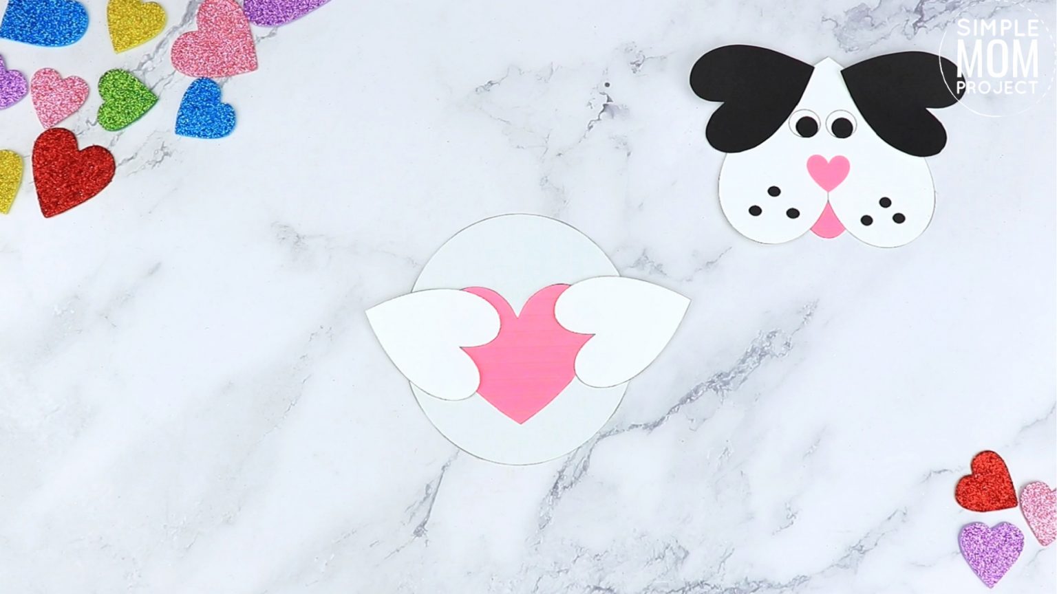 Heart Dog Cut and Paste Craft – Free Printable Template - Simple Mom ...