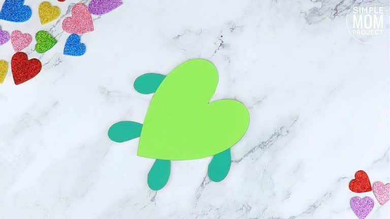 Free Printable Cut and Paste Heart Turtle Craft – Simple Mom Project