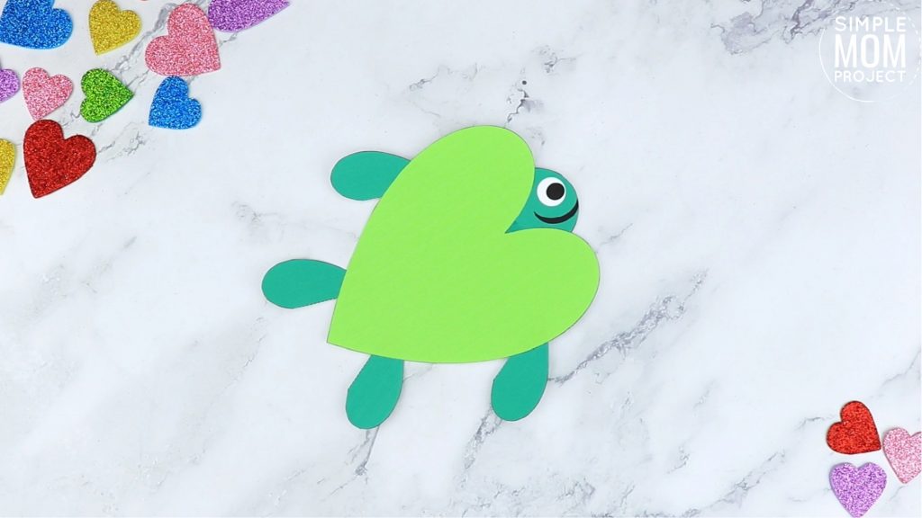 Free Printable Cut and Paste Heart Turtle Craft – Simple Mom Project