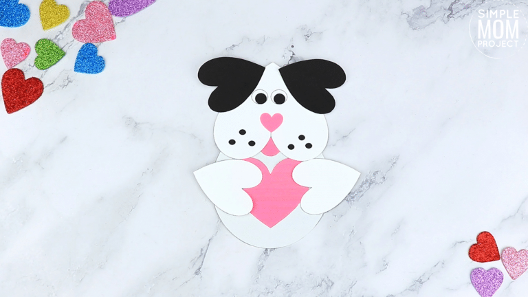 Heart Dog Cut and Paste Craft – Free Printable Template - Simple Mom ...