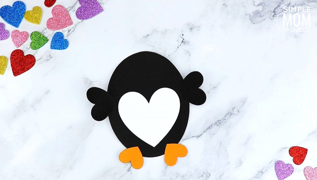 Easy & Fun Heart Penguin Art Project – Free Printable Template