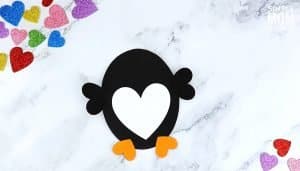 Easy & Fun Heart Penguin Art Project – Free Printable Template