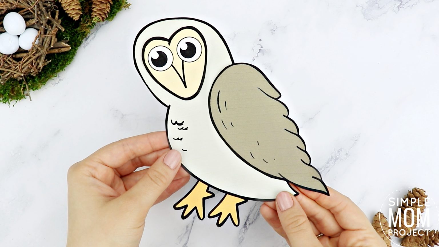 Easy and Free Barn Owl Craft Printable for Kids