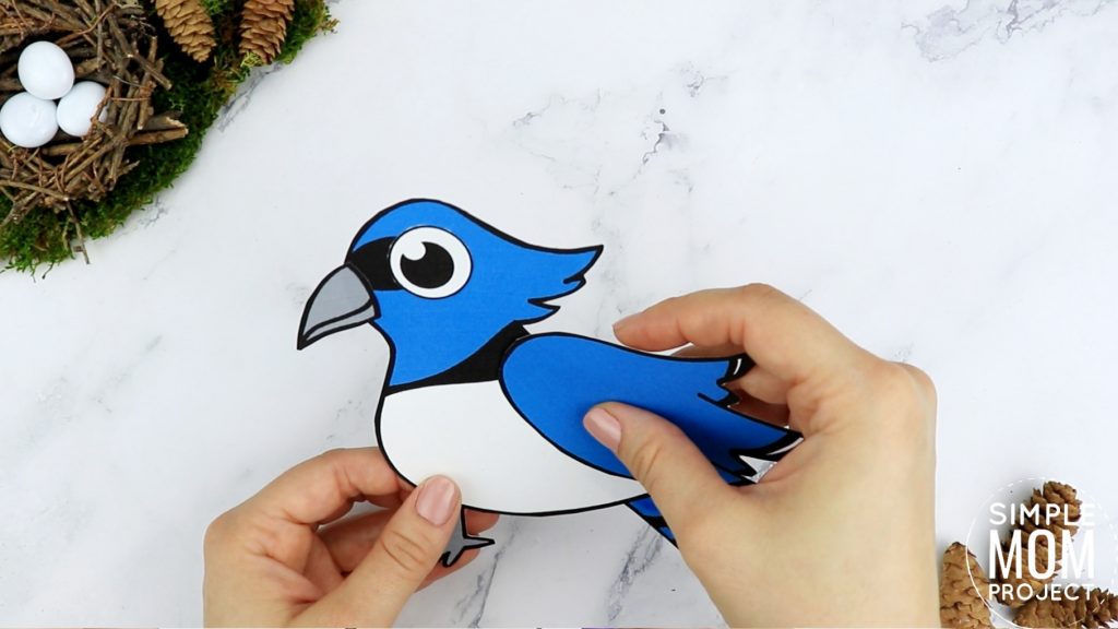 Free Printable Cut and Paste Blue Jay Craft - Simple Mom Project