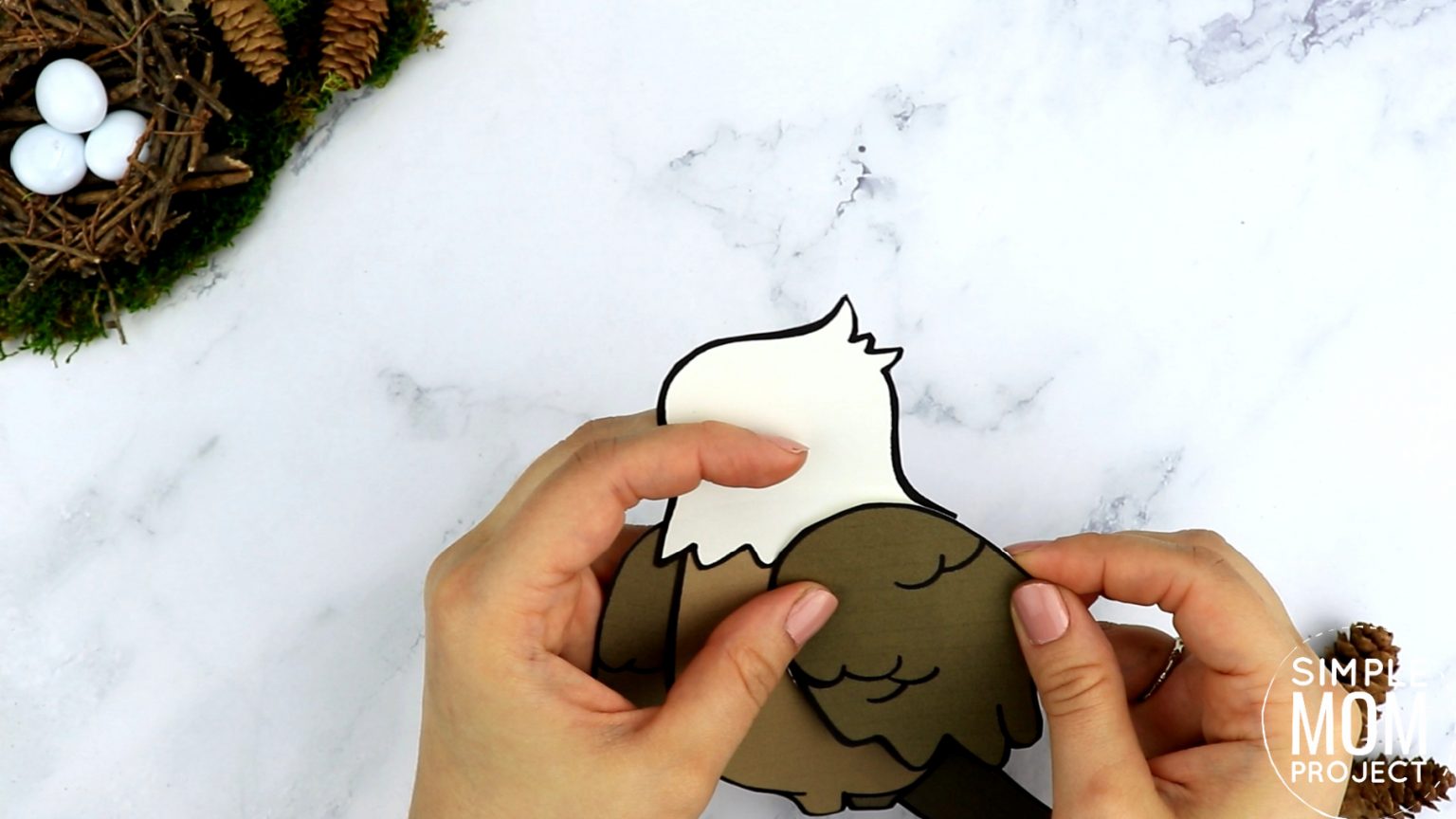 Free Printable Cut and Paste Bald Eagle Craft for Kids