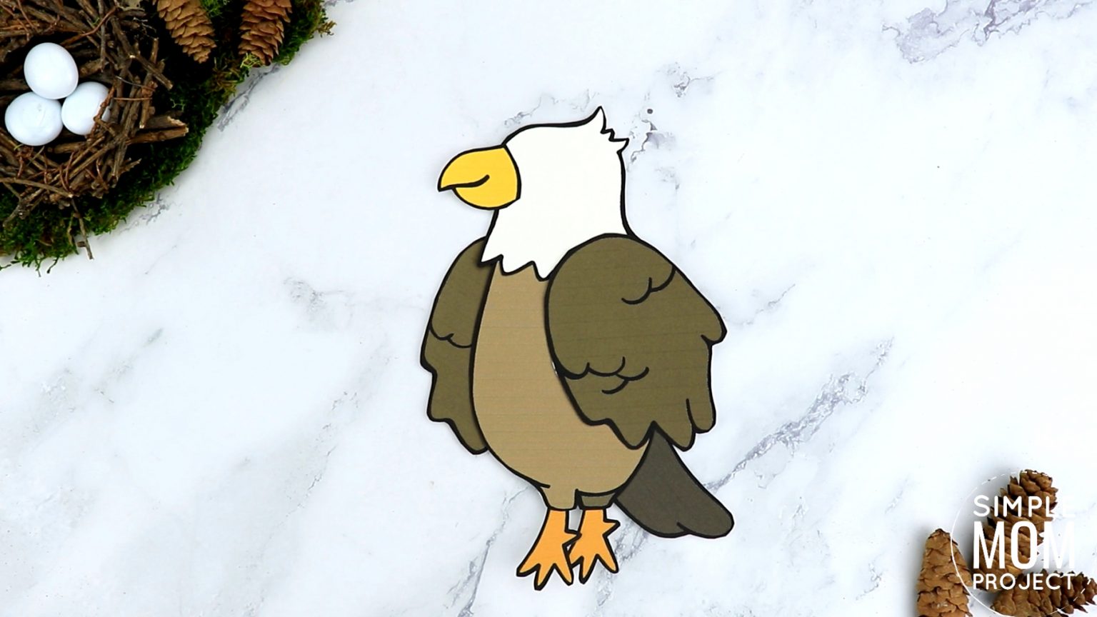 Free Printable Cut and Paste Bald Eagle Craft for Kids
