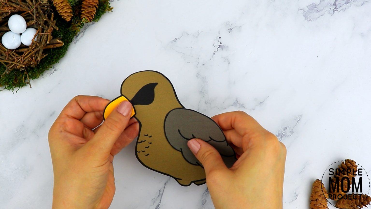 Free Printable Cut and Paste Hawk Craft - Simple Mom Project