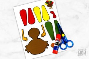 Cut and Paste Turkey Craft for Kids with Free Template