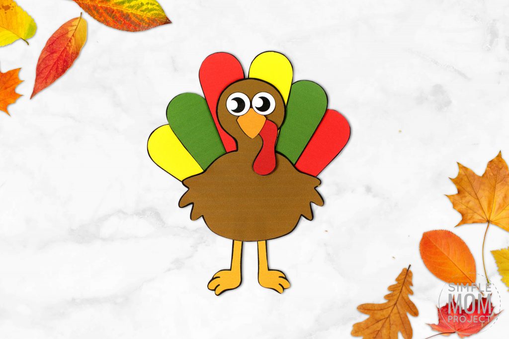 Cut and Paste Turkey Craft for Kids with Free Template