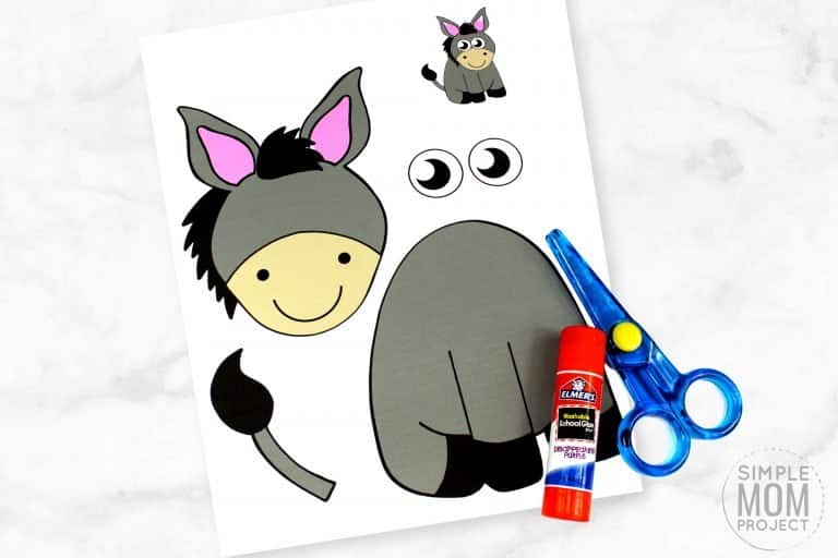 Cut and Paste Donkey Craft with Free Donkey Template – Simple Mom Project