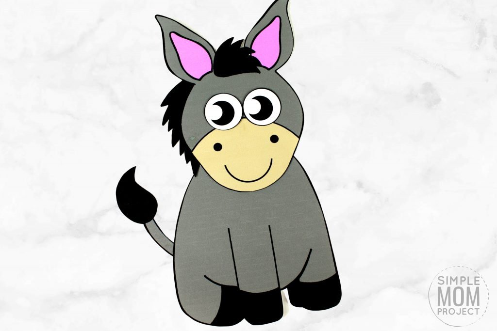 Cut and Paste Donkey Craft with Free Donkey Template – Simple Mom Project