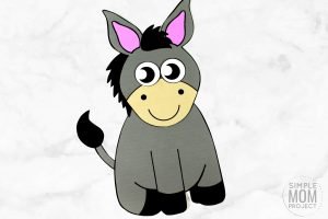 Cut and Paste Donkey Craft with Free Donkey Template