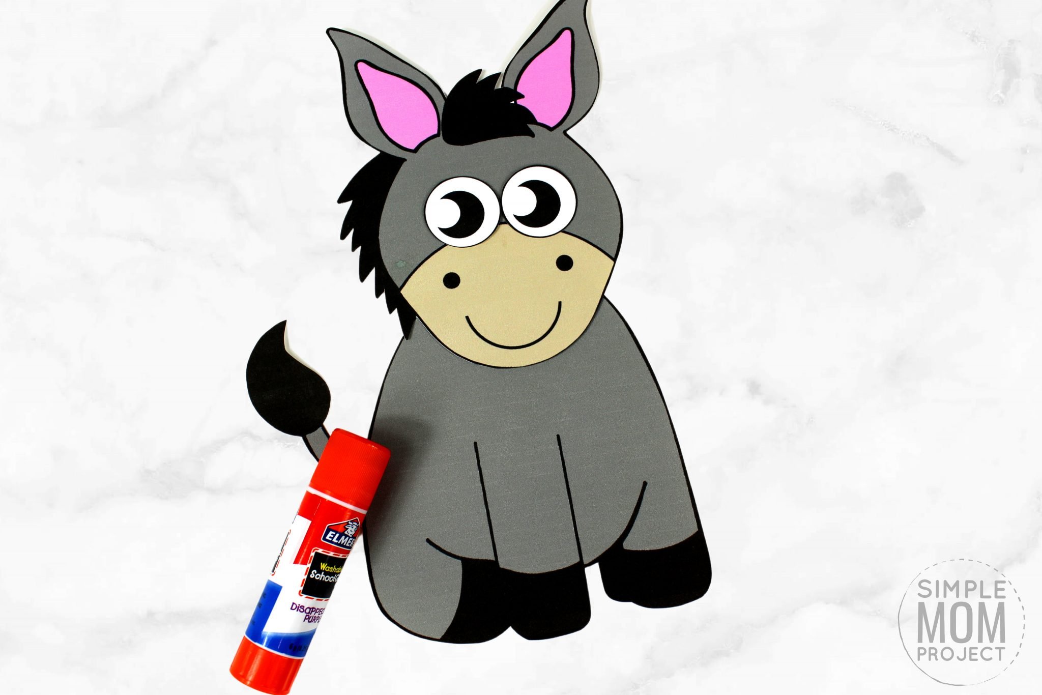 Cut and Paste Donkey Craft with Free Donkey Template – Simple Mom Project