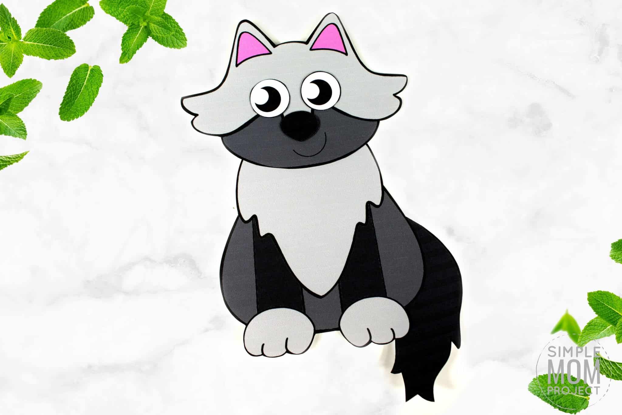 Free Printable Wolf Craft with Free Wolf Template