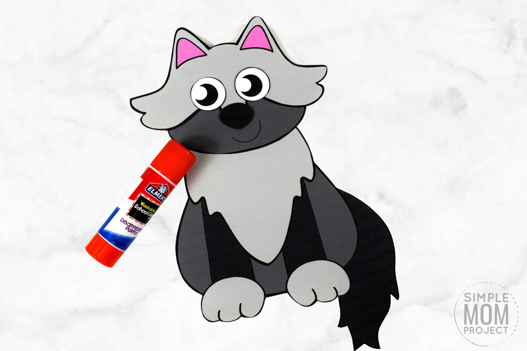 Free Printable Wolf Craft with Free Wolf Template