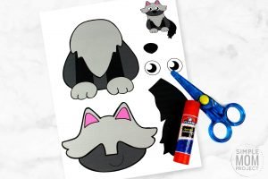 Free Printable Wolf Craft with Free Wolf Template