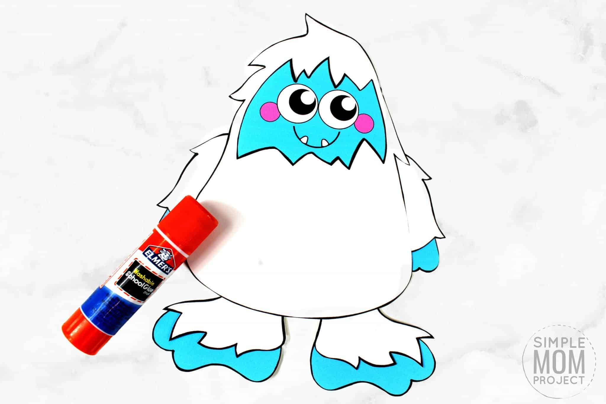 Free Printable Yeti Abominable Snowman Craft - Simple Mom Project