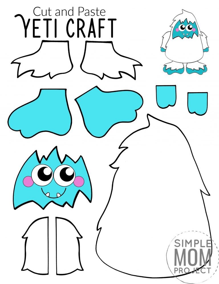 Free Printable Yeti Abominable Snowman Craft - Simple Mom Project