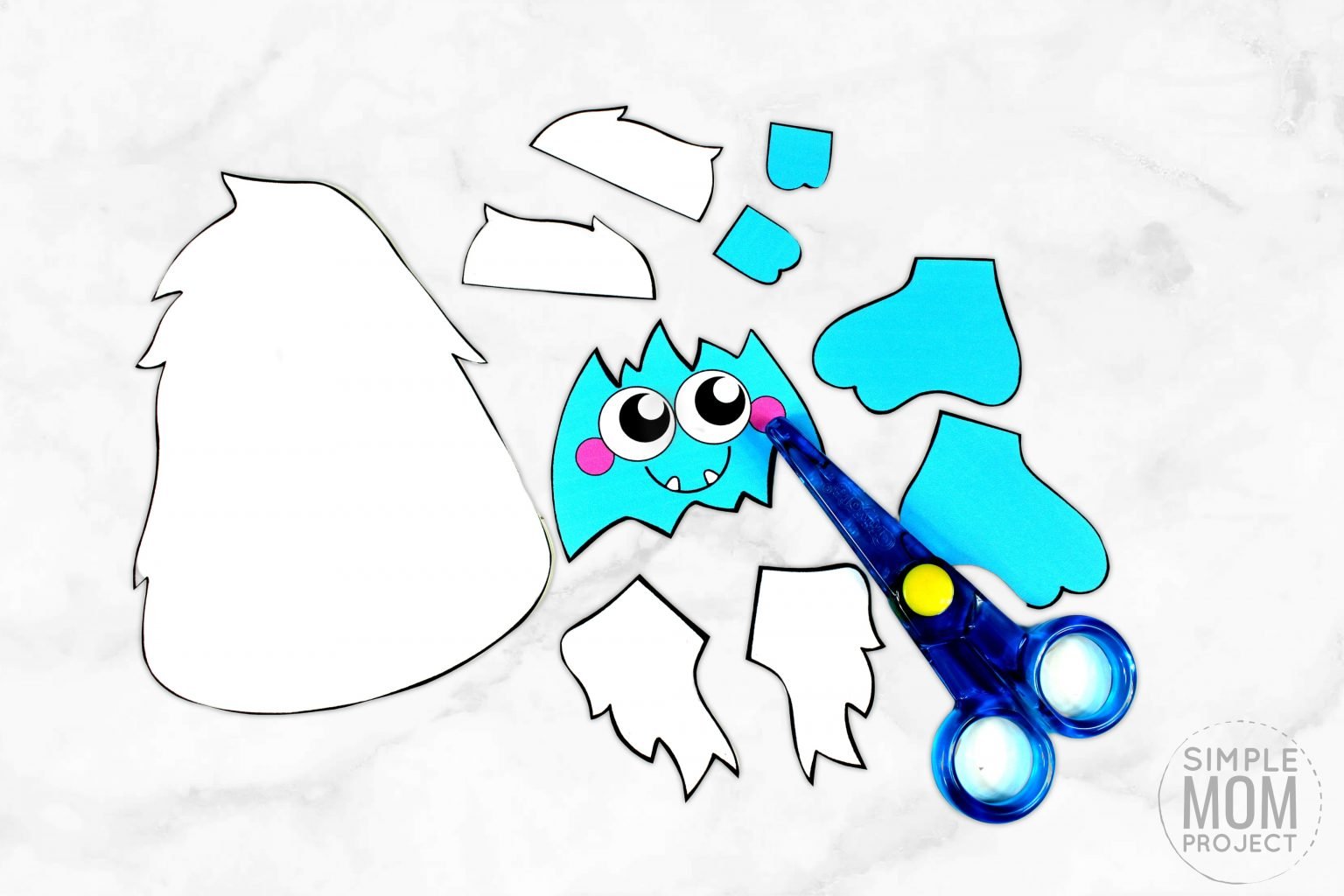 Free Printable Yeti Abominable Snowman Craft - Simple Mom Project