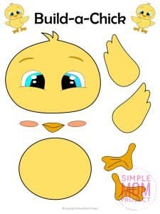Free Cut and Paste Baby Chick Craft with Template – Simple Mom Project
