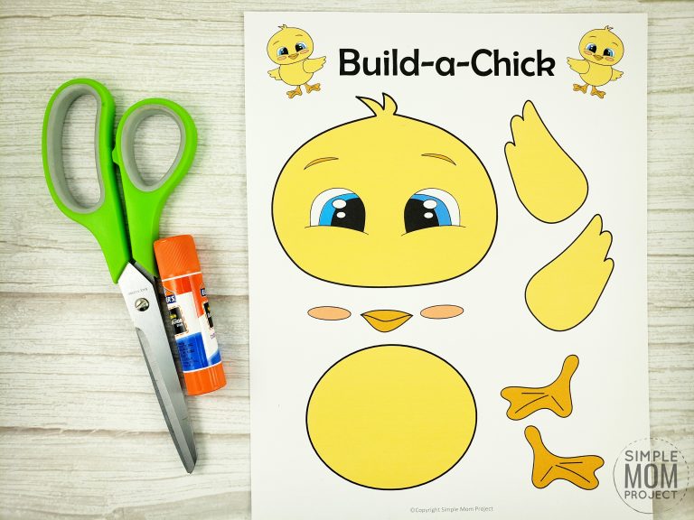 Free Printable Baby Chick Craft | Easy Cut and Paste Activity for Kids