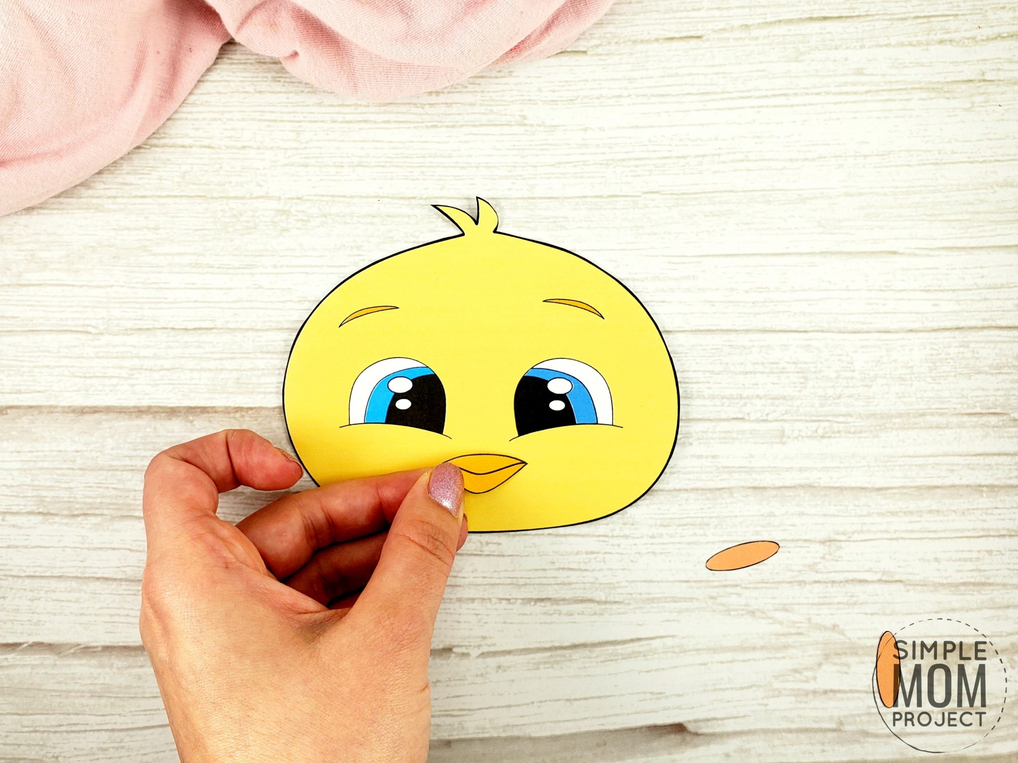 Free Cut and Paste Baby Chick Craft with Template