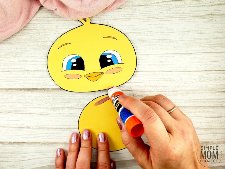 Free Printable Baby Chick Craft | Easy Cut and Paste Activity for Kids