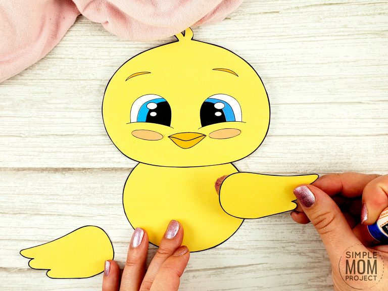 Free Printable Baby Chick Craft | Easy Cut and Paste Activity for Kids