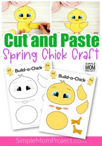 Free Cut and Paste Baby Chick Craft with Template – Simple Mom Project