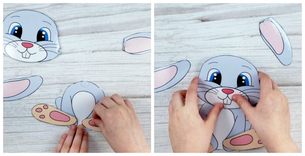 Free Cut and Paste Bunny Rabbit Craft – Simple Mom Project