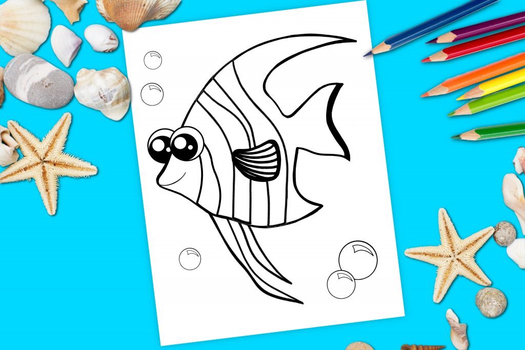 Free Printable Angelfish Coloring Page - Simple Mom Project