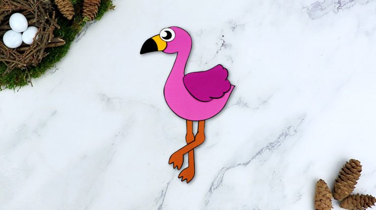 Easy Cut and Paste Flamingo Craft with Free Template – Simple Mom Project