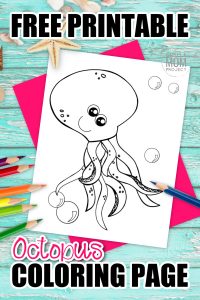 Free Printable Squid Coloring Page - Simple Mom Project