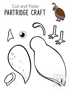 Cut and Paste Partridge Craft for Kids – Simple Mom Project