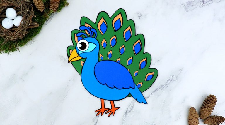 Free Printable Peacock Craft with Peacock Template – Simple Mom Project