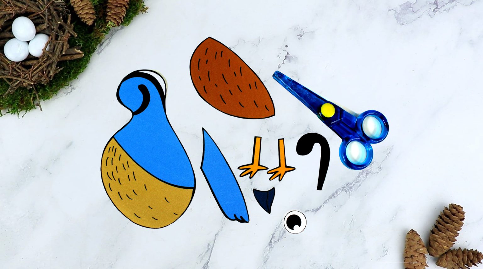 Easy Cut and Paste Quail Craft for Kids - Simple Mom Project