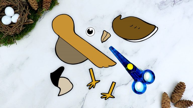 Free to Print Sparrow Cut and Paste Craft - Simple Mom Project