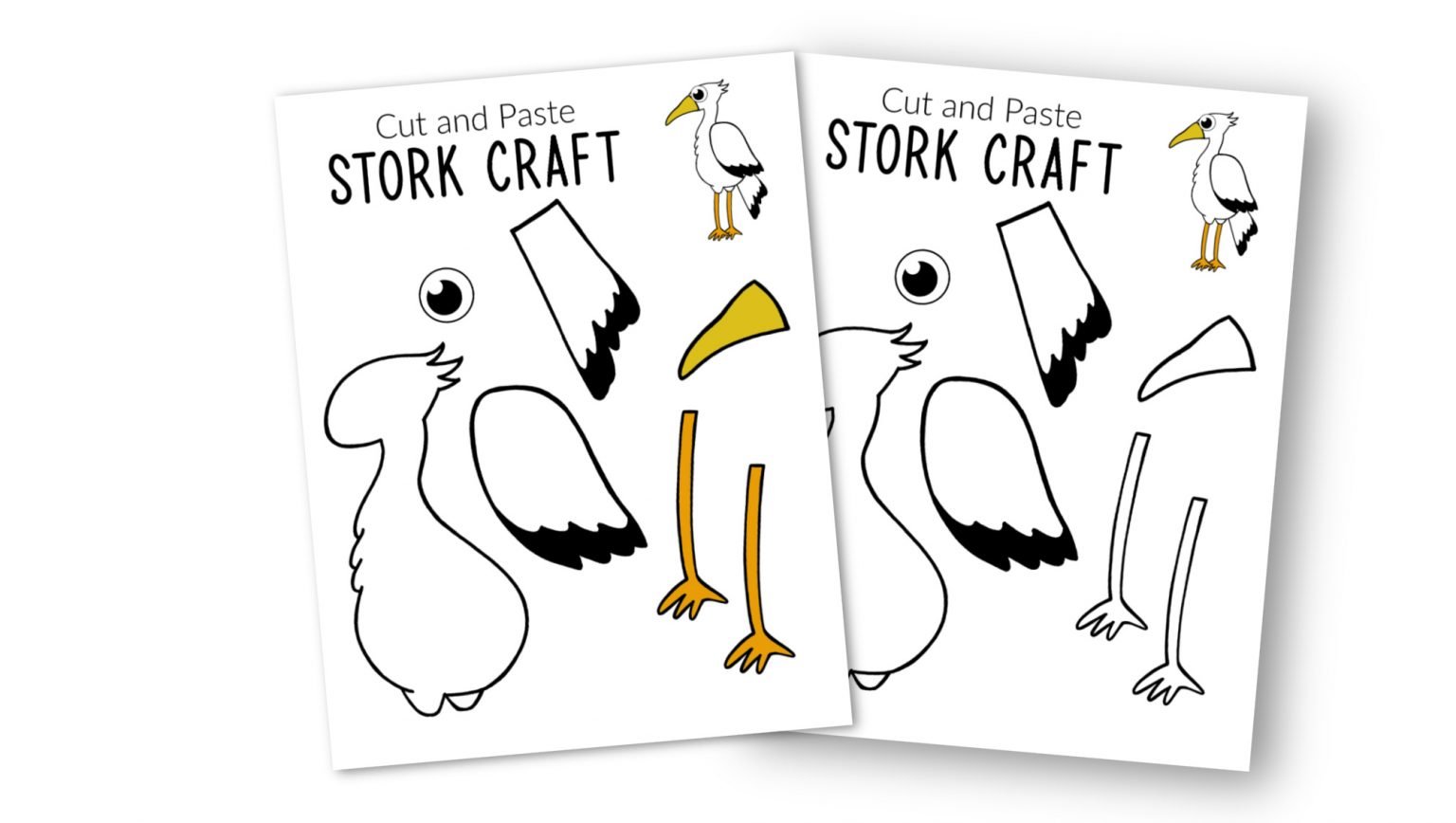 Free Printable Stork Bird Craft for Kids - Simple Mom Project