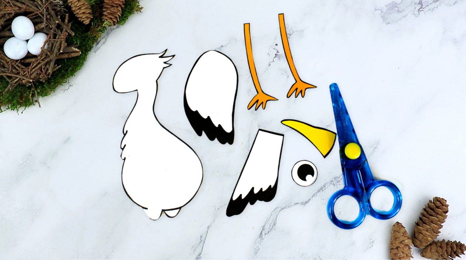 Free Printable Stork Bird Craft for Kids - Simple Mom Project