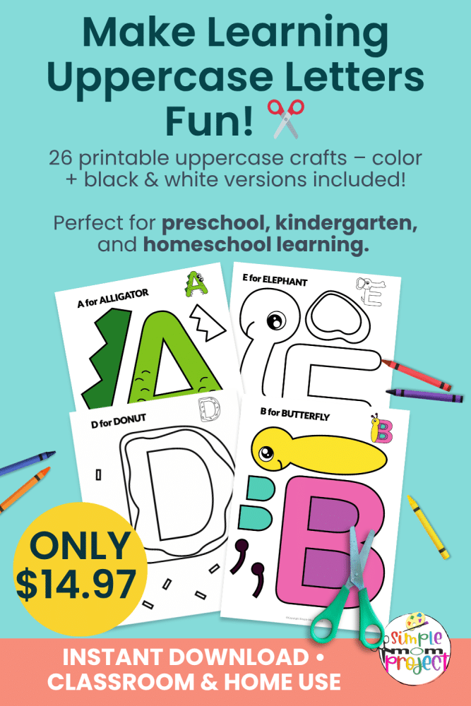 Free Printable Letter F Flower Craft for Kids & Teachers - Simple Mom ...