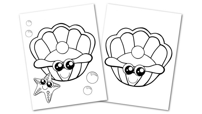 Free Printable Clam Shell Coloring Page – Simple Mom Project