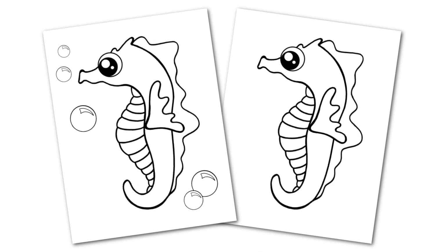 Free Printable Seahorse Coloring Page - Simple Mom Project