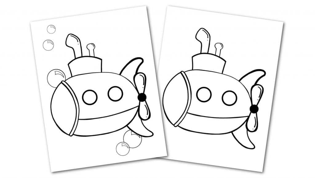 Free Printable Submarine Coloring Page - Simple Mom Project