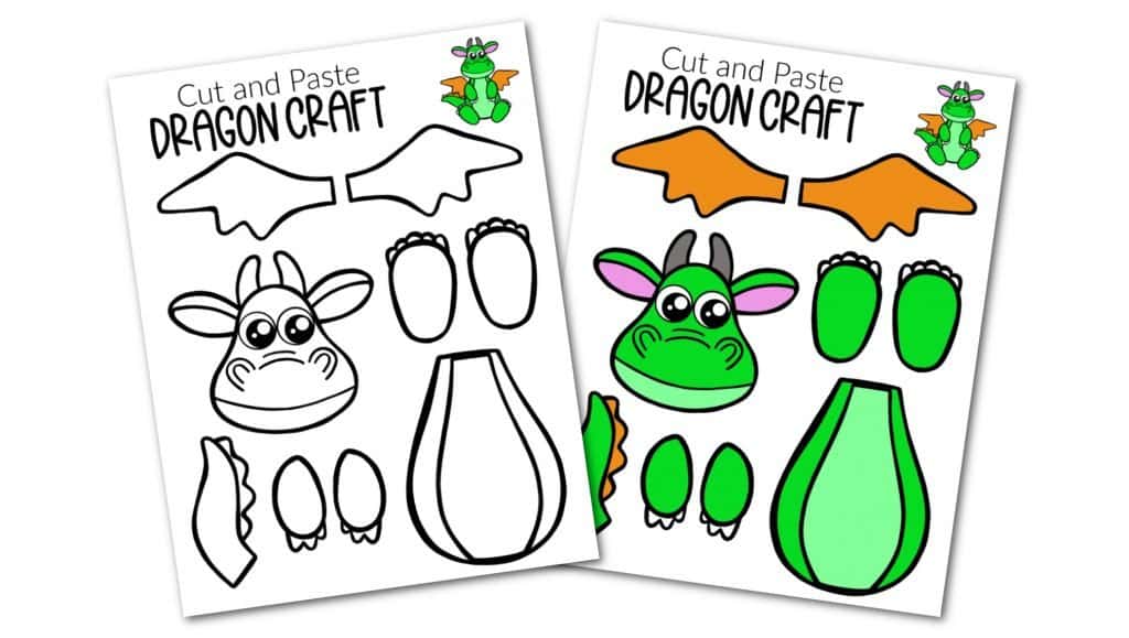 Free Printable Dragon Craft Template - Simple Mom Project
