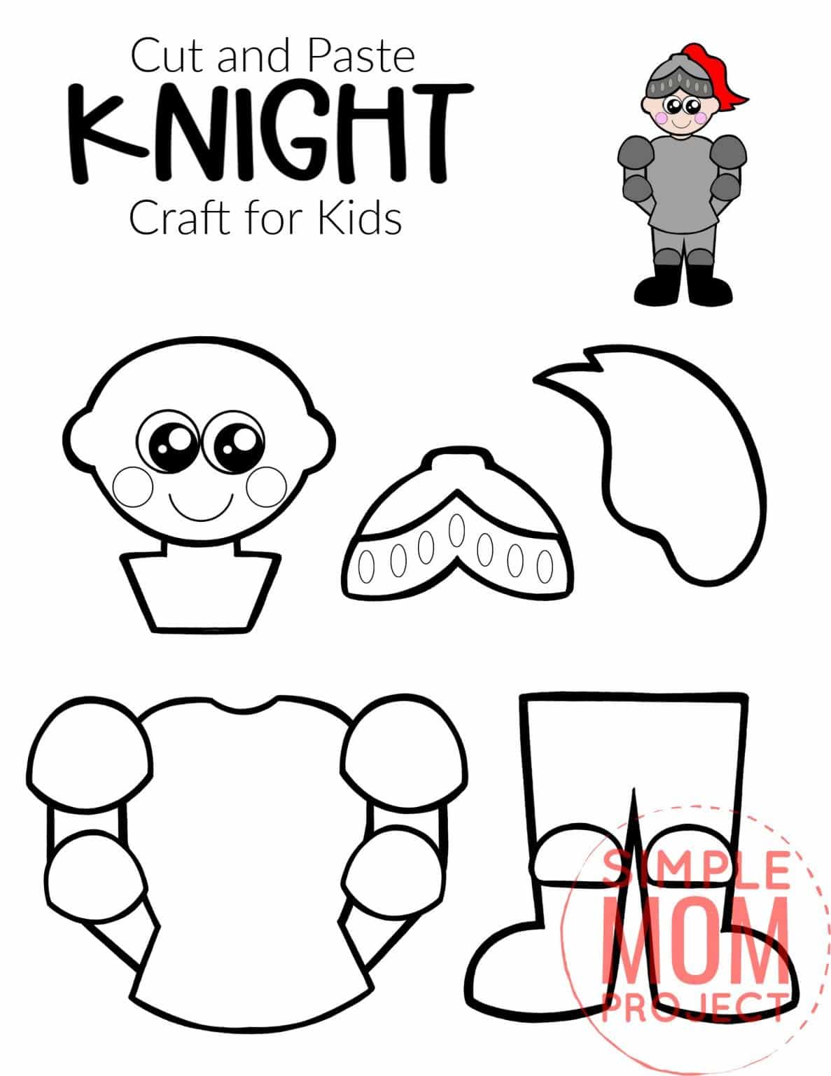 Free Printable Knight Craft Template - Simple Mom Project