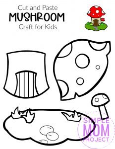 Free Printable Mushroom Craft Template - Simple Mom Project
