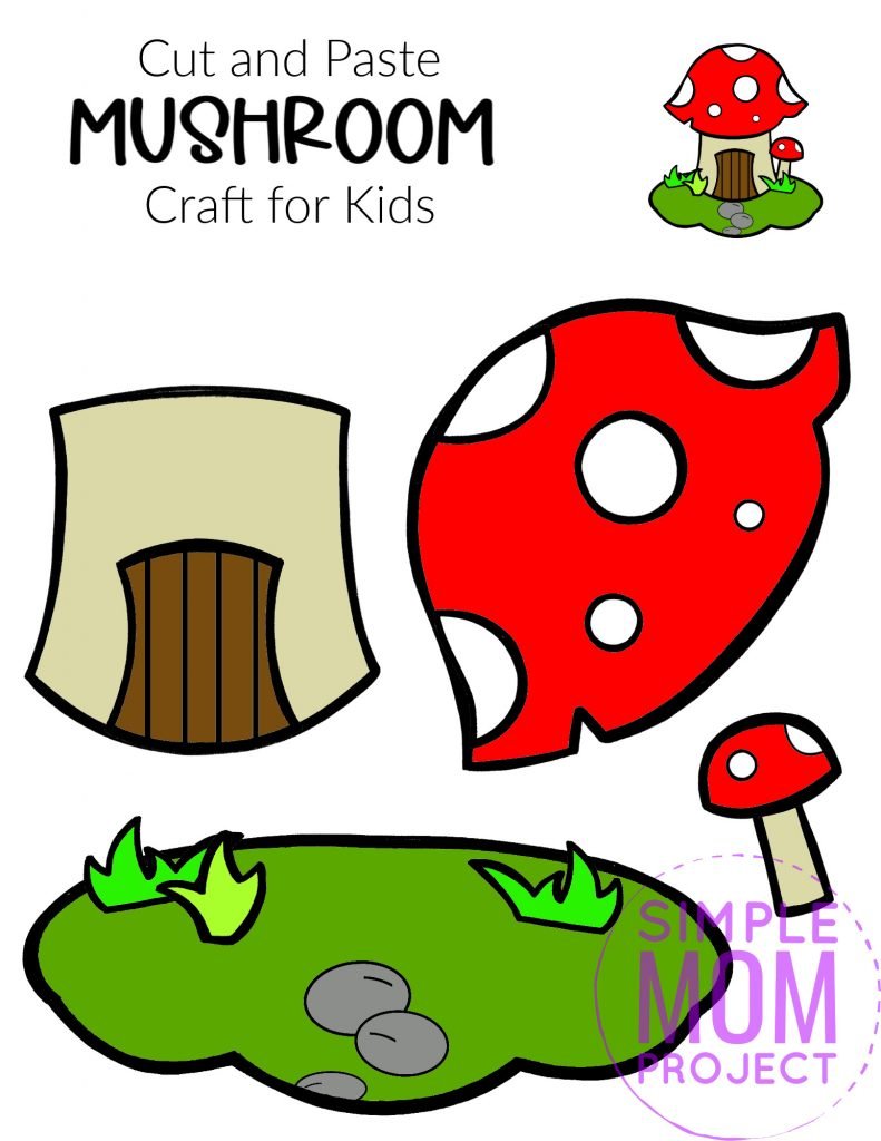 Free Printable Mushroom Craft Template – Simple Mom Project