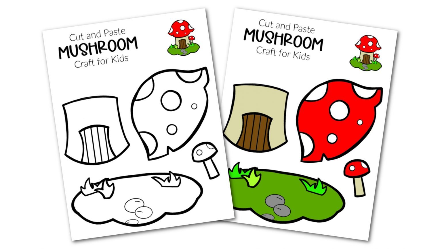 Free Printable Mushroom Craft Template Simple Mom Project